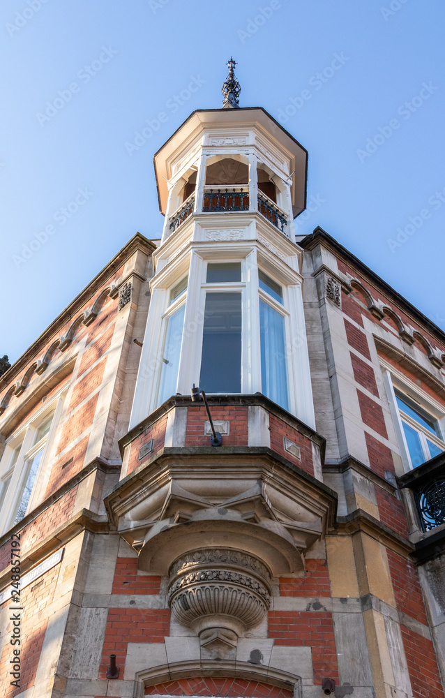 Corner of an ancient building of The Netherlands. Stock Photo | Adobe Stock