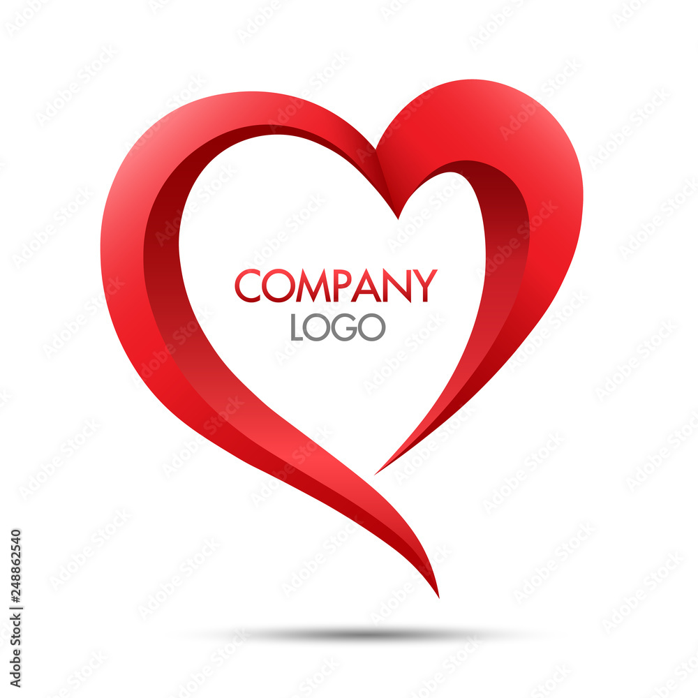 Heart logo vector icon symbol Stock Vector | Adobe Stock
