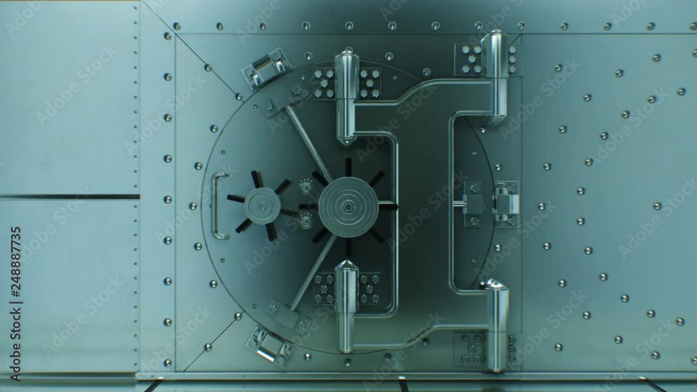 Stockvideon Vault Door Opening Slow with Lock Mechanism Working ...