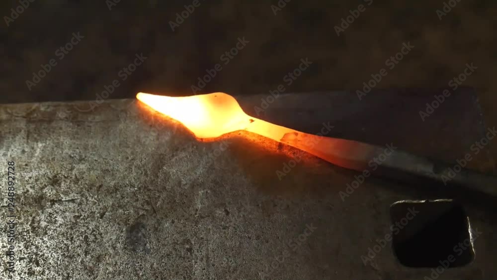A Blacksmith Forging a Leaf and adding Hammer Texture to the Blacksmith ...