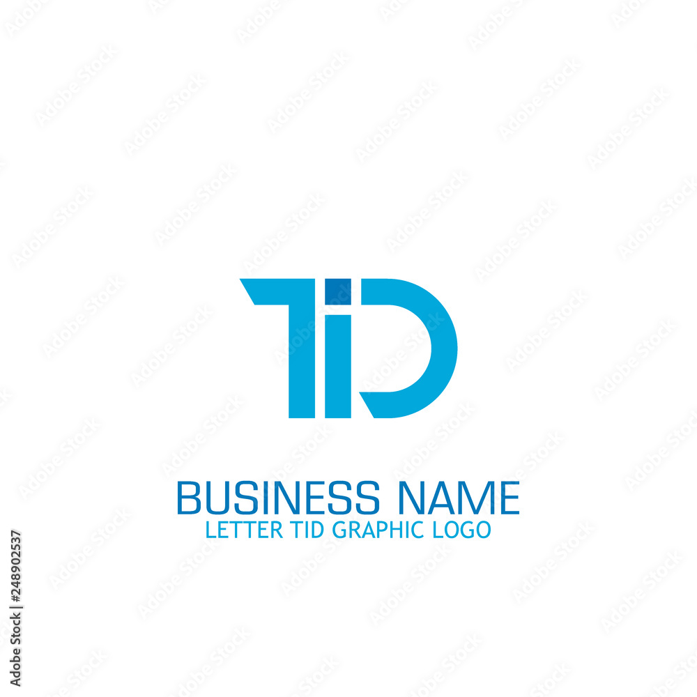 initial letter TD / TID graphic logo template, logo for company. Stock ...