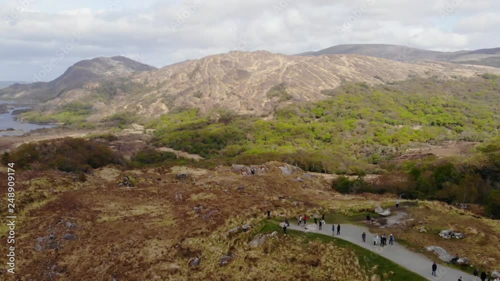 Aerial view from a drone of Ladies View Lookout, part of the Ring of ...
