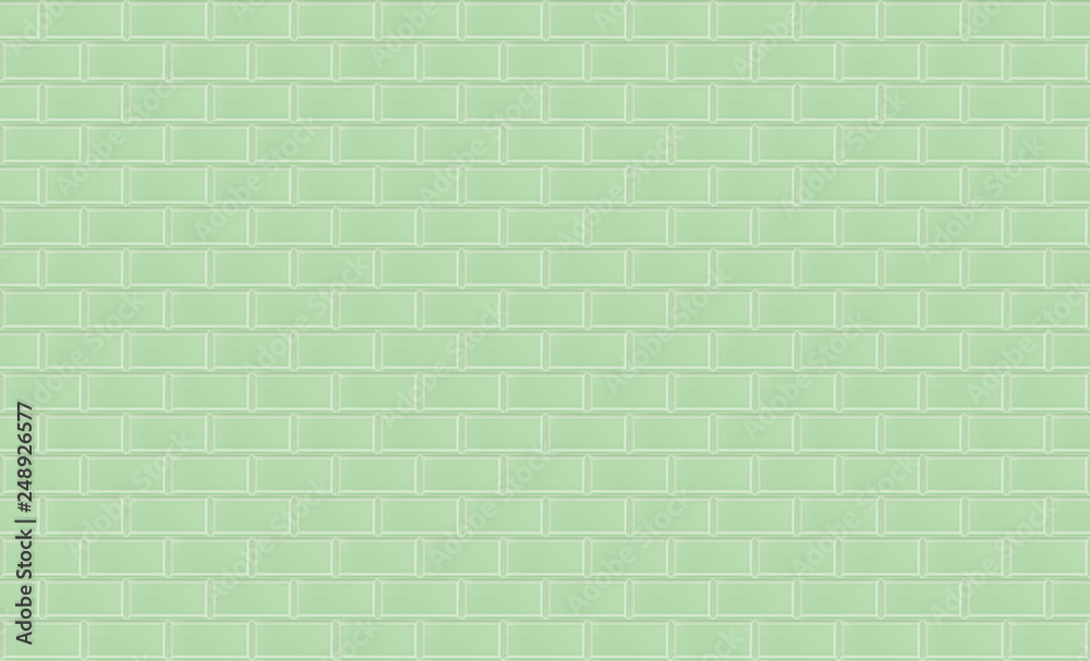 Green ceramic mosaic tiles texture background. Green metro tiles ...