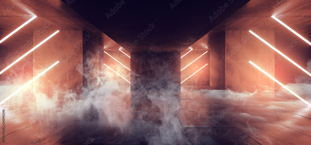 Smoke Sci Fi Neon Cyber Futuristic Modern Retro Alien Dance Club ...