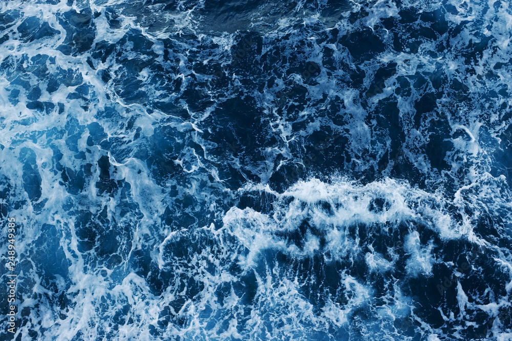 Sea Level View from Above. Ocean Surface with Waves. Stock Photo ...