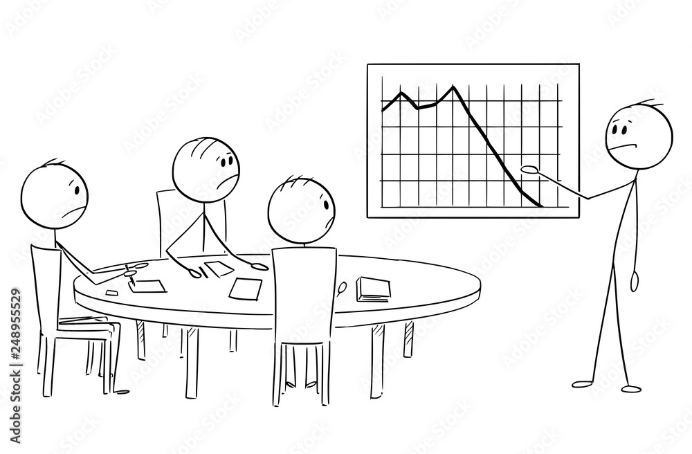 Cartoon stick figure drawing conceptual illustration of businessman ...