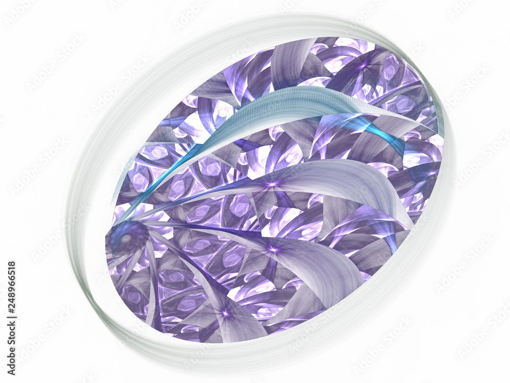 Illustration - Abstract artistic circular design with repeating curved ...