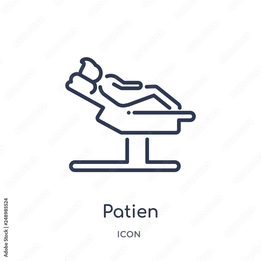 patien icon from people outline collection. Thin line patien icon ...