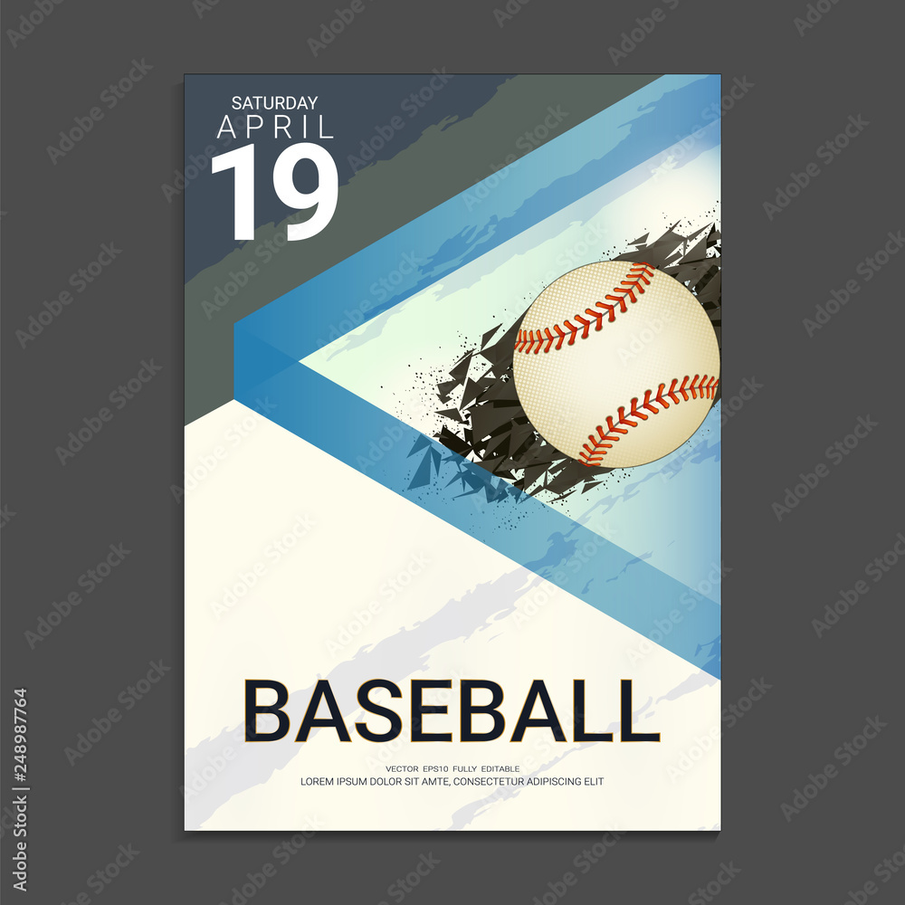 Flyer & Poster Cover design template for Baseball tournament or ...