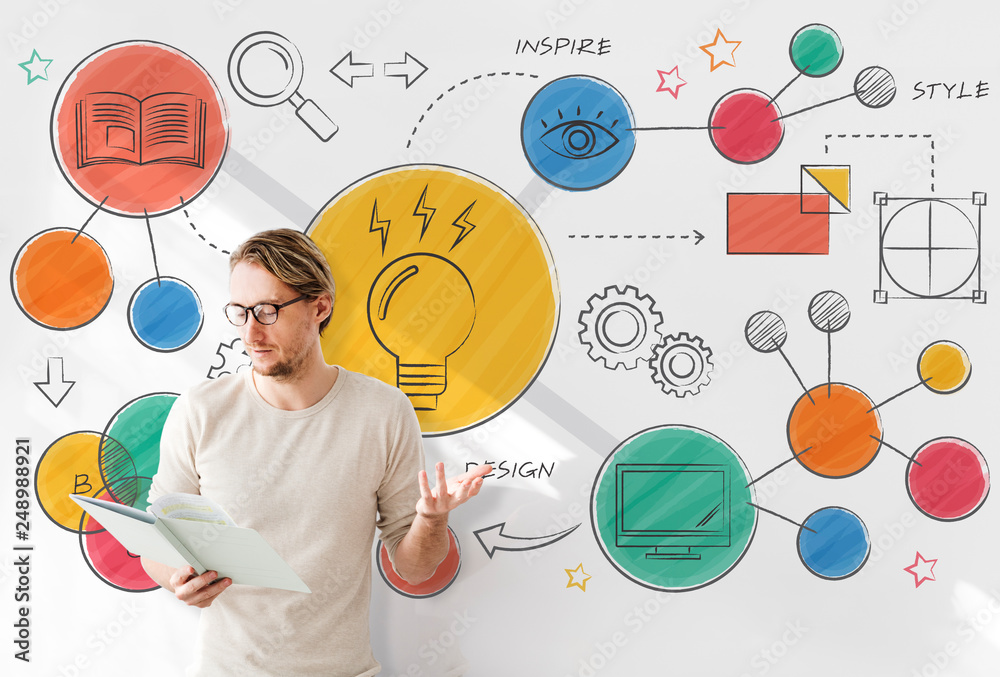 Light Bulb Ideas Creative Diagram Concept Stock Photo | Adobe Stock