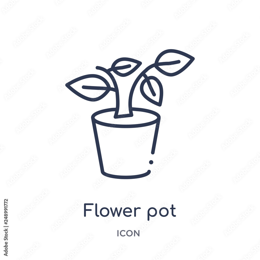 Flower Pot Outline Clip Art