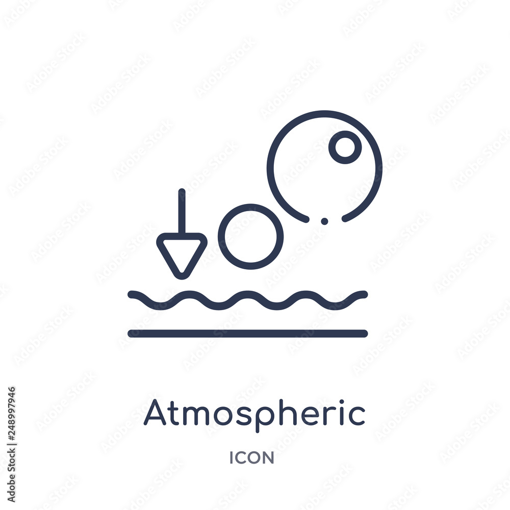 atmospheric pressure icon from weather outline collection. Thin line ...