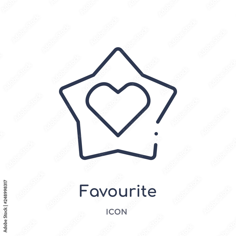 favourite icon from web navigation outline collection. Thin line ...