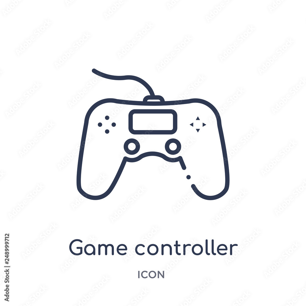 game controller cross icon from ultimate glyphicons outline collection. Thin line game ...