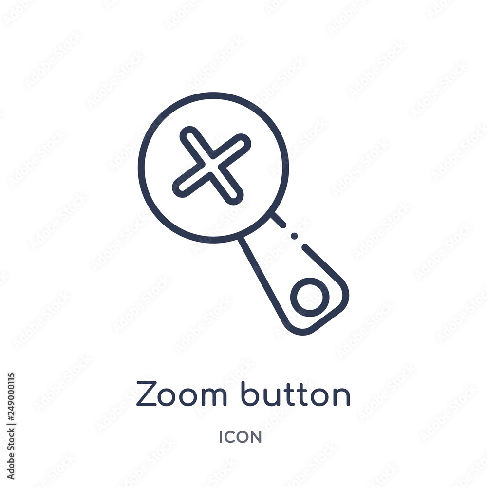 zoom button icon from ultimate glyphicons outline collection. Thin line ...