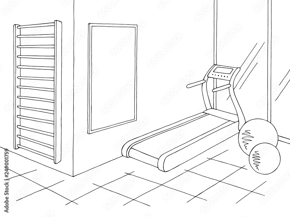 Gymnasium Clipart Black And White Apple