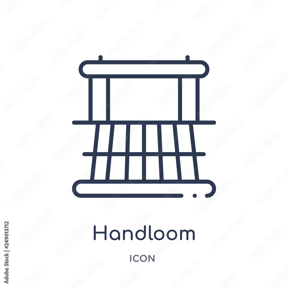 handloom icon from sew outline collection. Thin line handloom icon ...