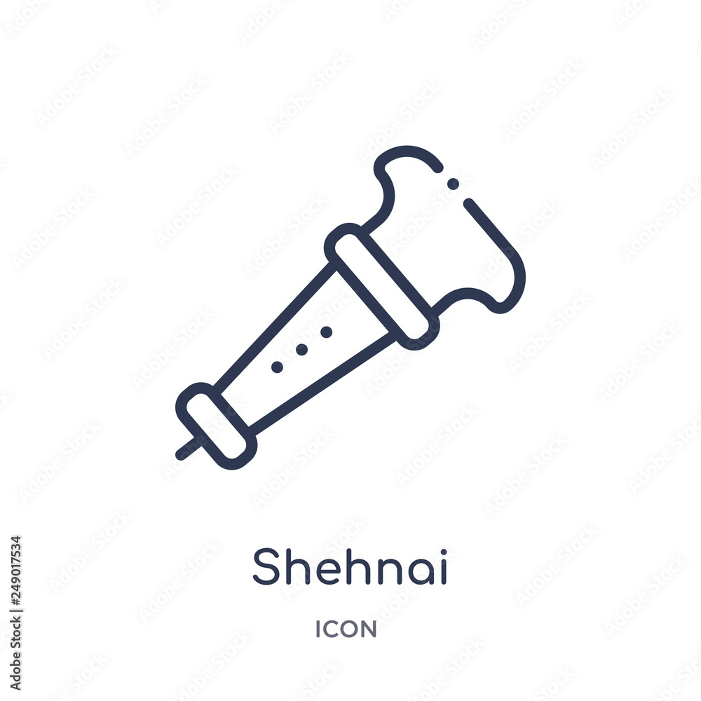 shehnai icon from religion outline collection. Thin line shehnai icon ...