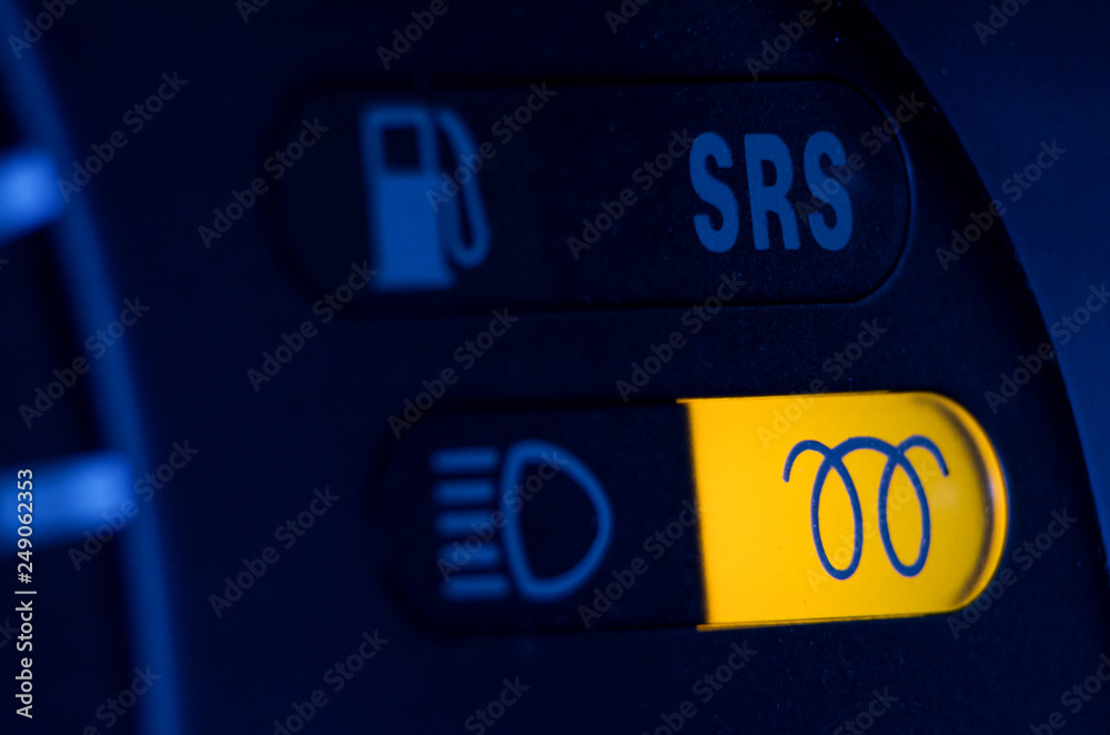 Poster engine glow plug indicator on car dashboard. – Wall Art | UkPosters
