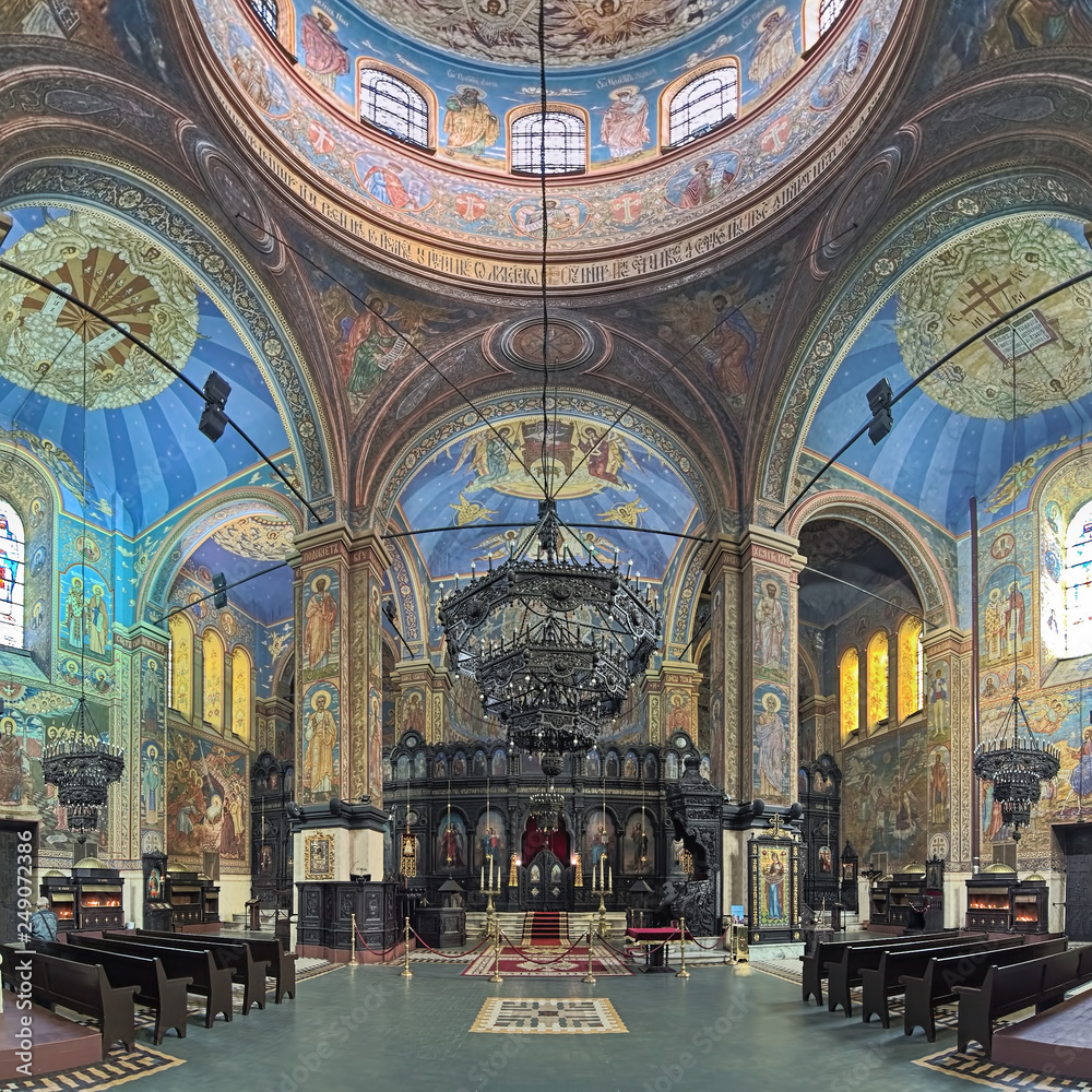 Varna, Bulgaria. Interior of the Dormition of Mother of God Cathedral ...