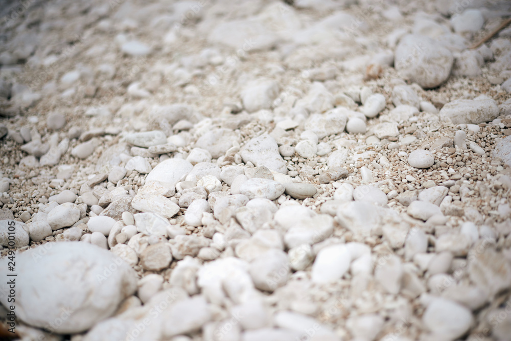 Stones, pebles and rocks on Greek beaches on the island Kefalonia Stock ...