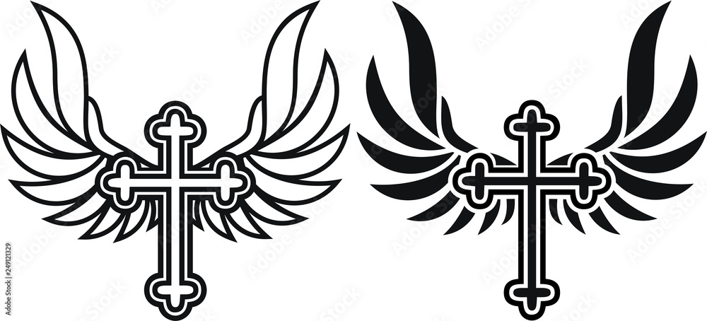 Simple Cross And Wings