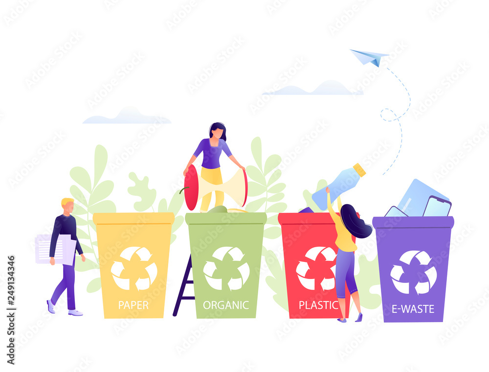 People Recycling Paper