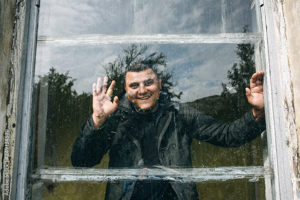 Glass Reflection Person