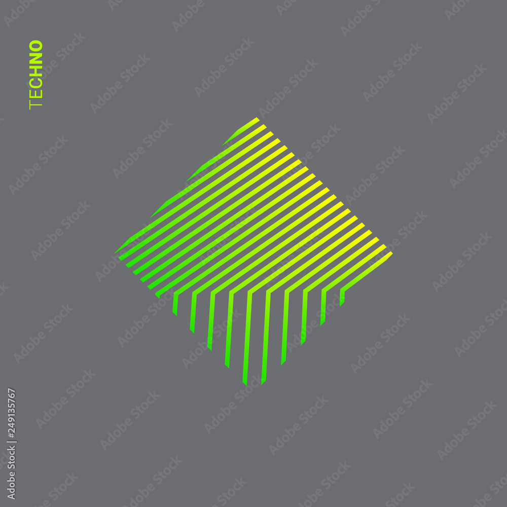 Square cover with color minimal design. Vector template of layouts ...