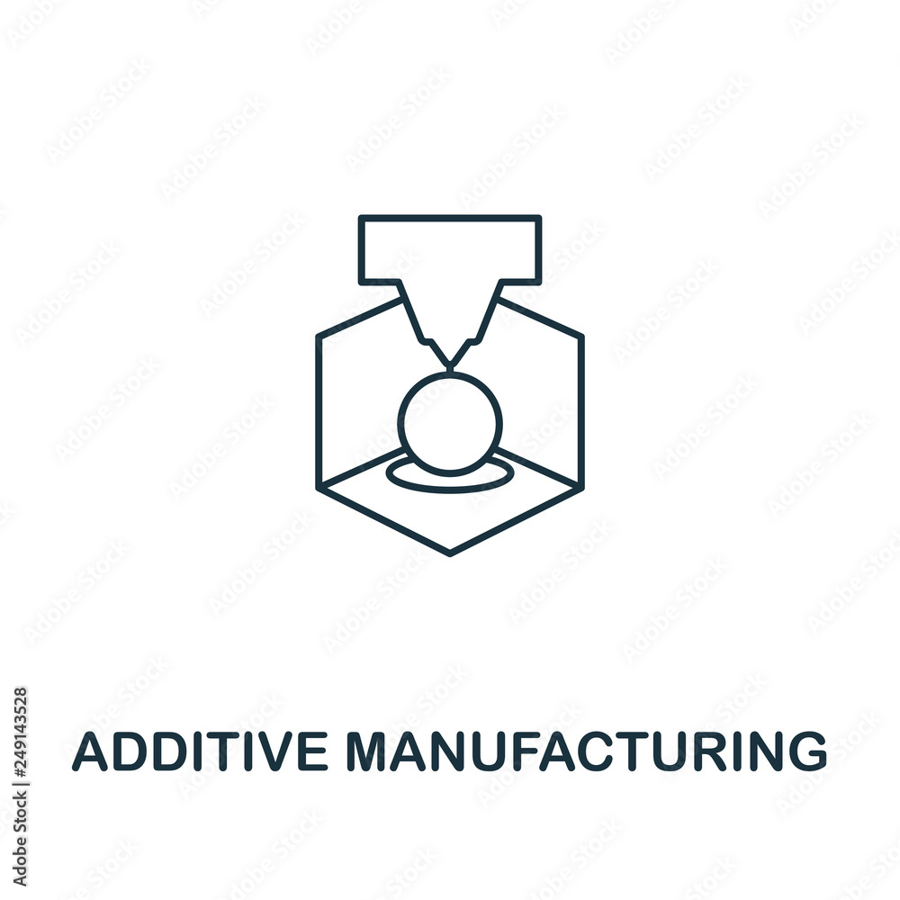 Additive Manufacturing icon. Thin line style industry 4.0 icons ...