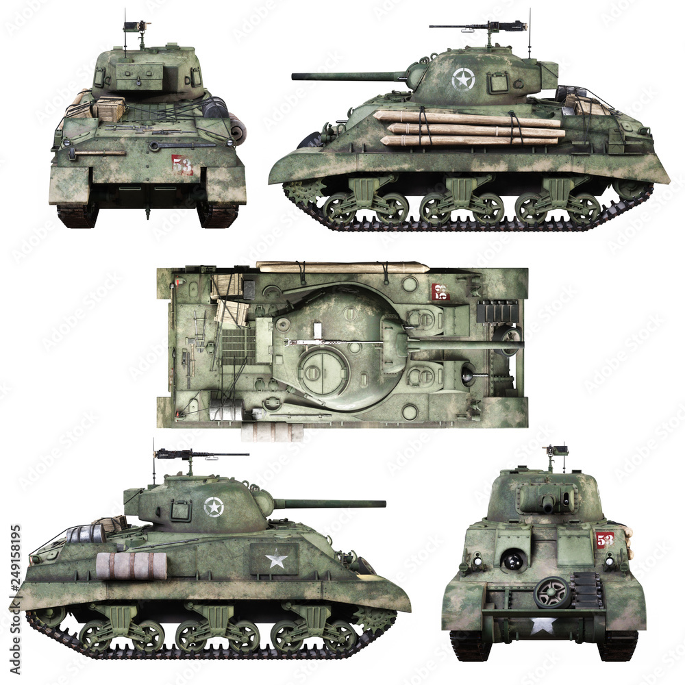 Various views of a Vintage American World War 2 allied armored medium ...