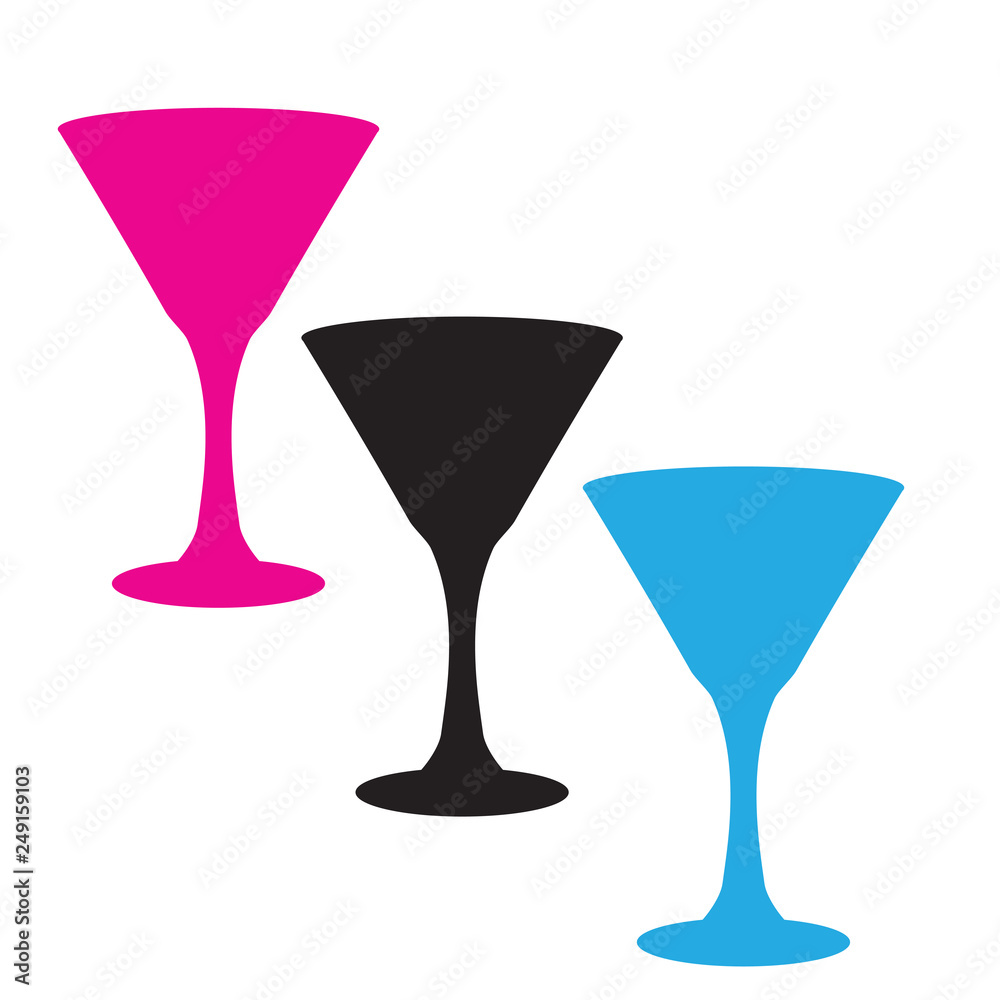 Martini Glass Silhouette Clip Art Stock Vector Adobe Stock 3471