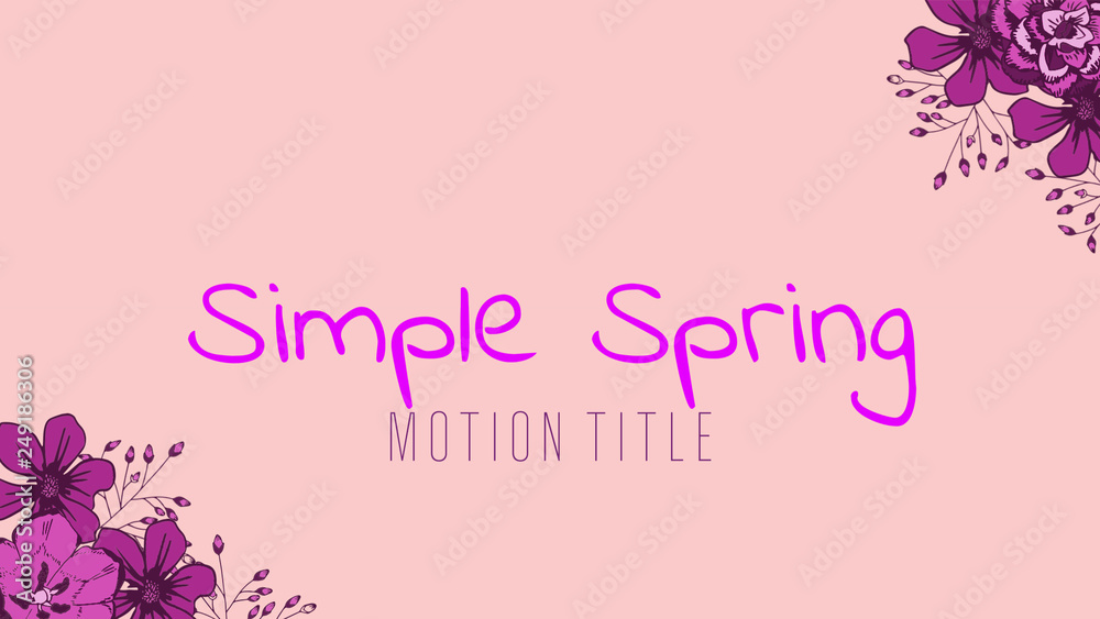 Simple Spring Titles Stock Template | Adobe Stock