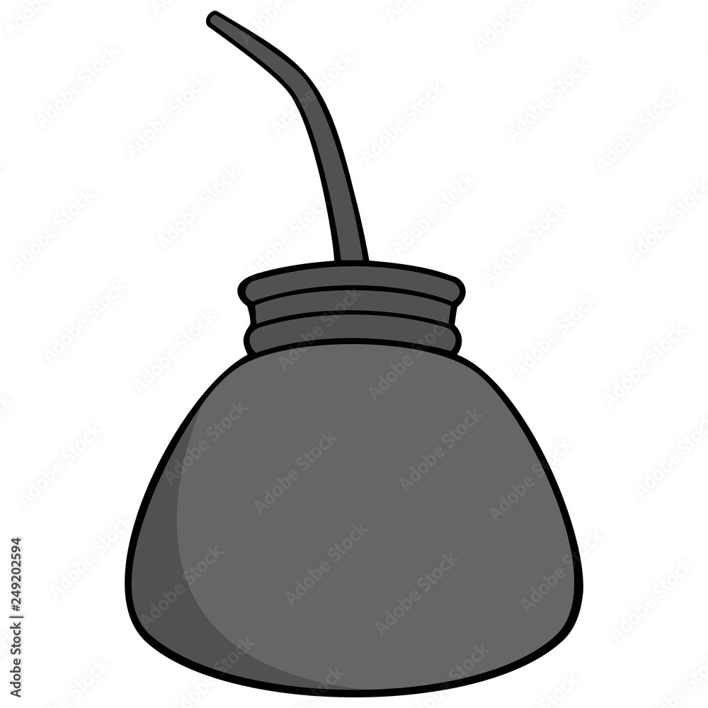 Oil Can - A vector cartoon illustration of a retro can of Oil. Stock ...