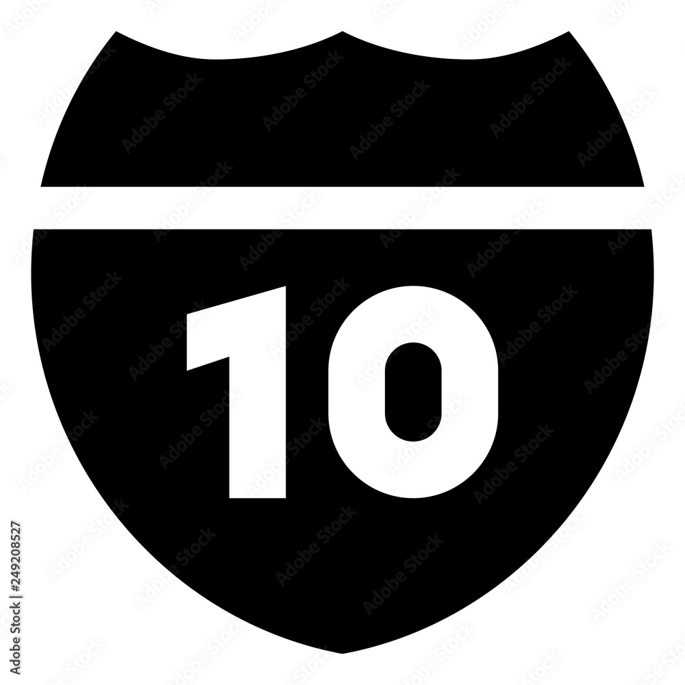 Interstate Route Marker Icon Stock Vector | Adobe Stock