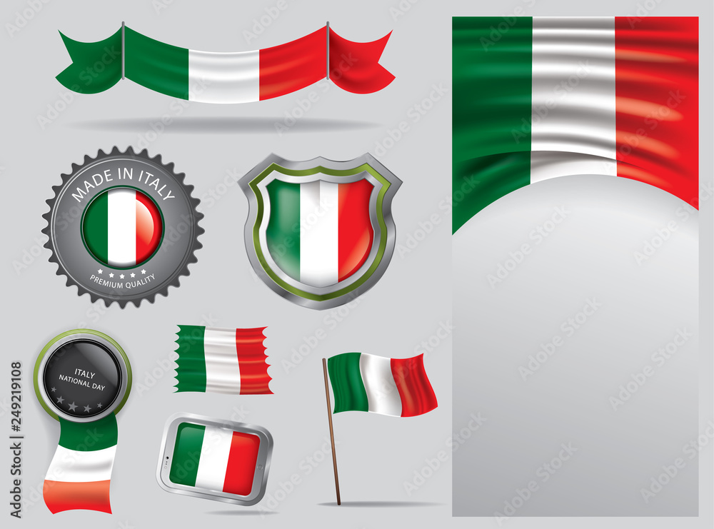 Made in Italy seal, Italian flag and color --Vector Art-- Stock Vector ...
