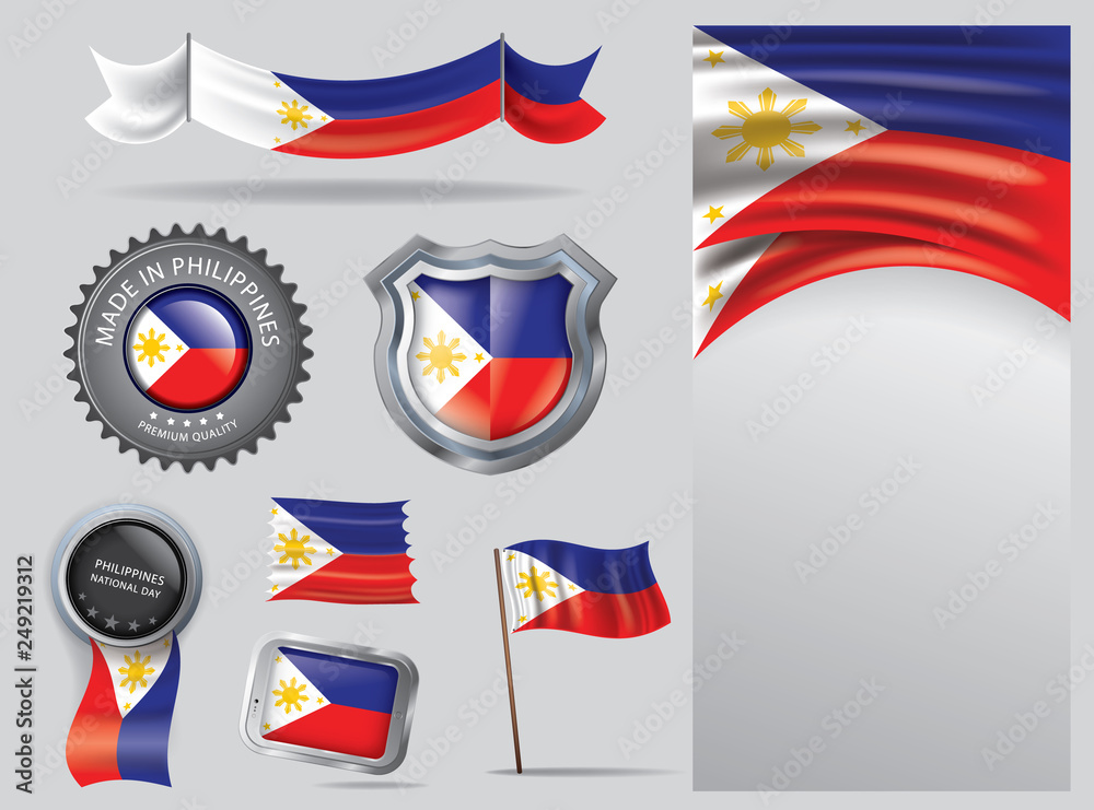 Made in Philippines seal, Filipino flag and color --Vector Art-- vector ...