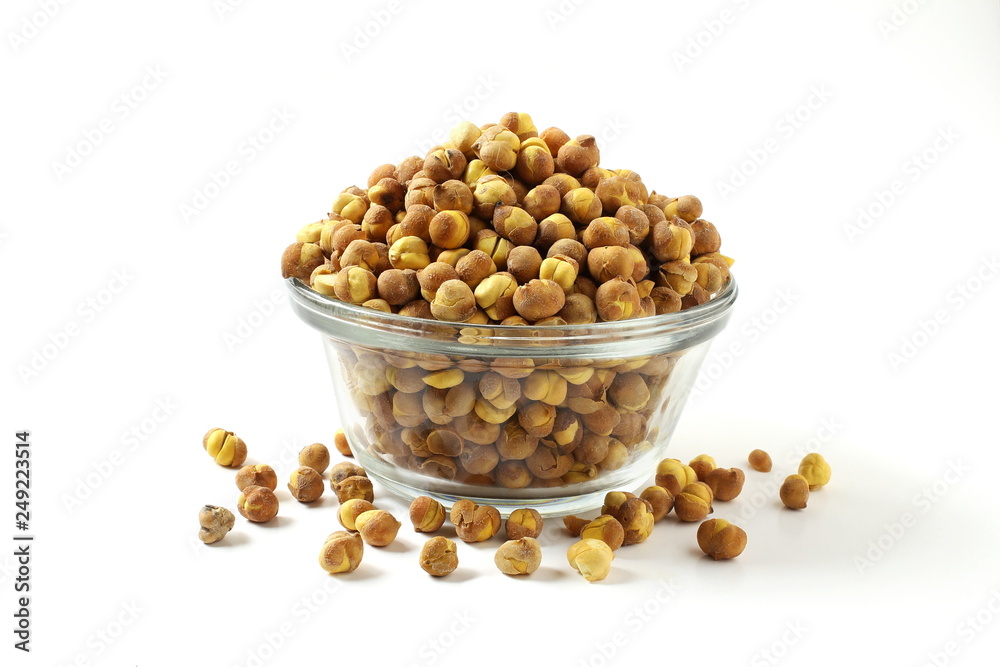 traditional indian roadside street snack food roasted chickpea nut or ...
