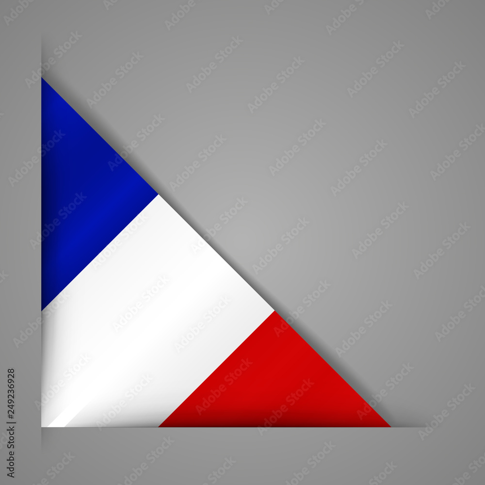 Flag of the French Republic. Realistic flag of France. Paper cutting ...