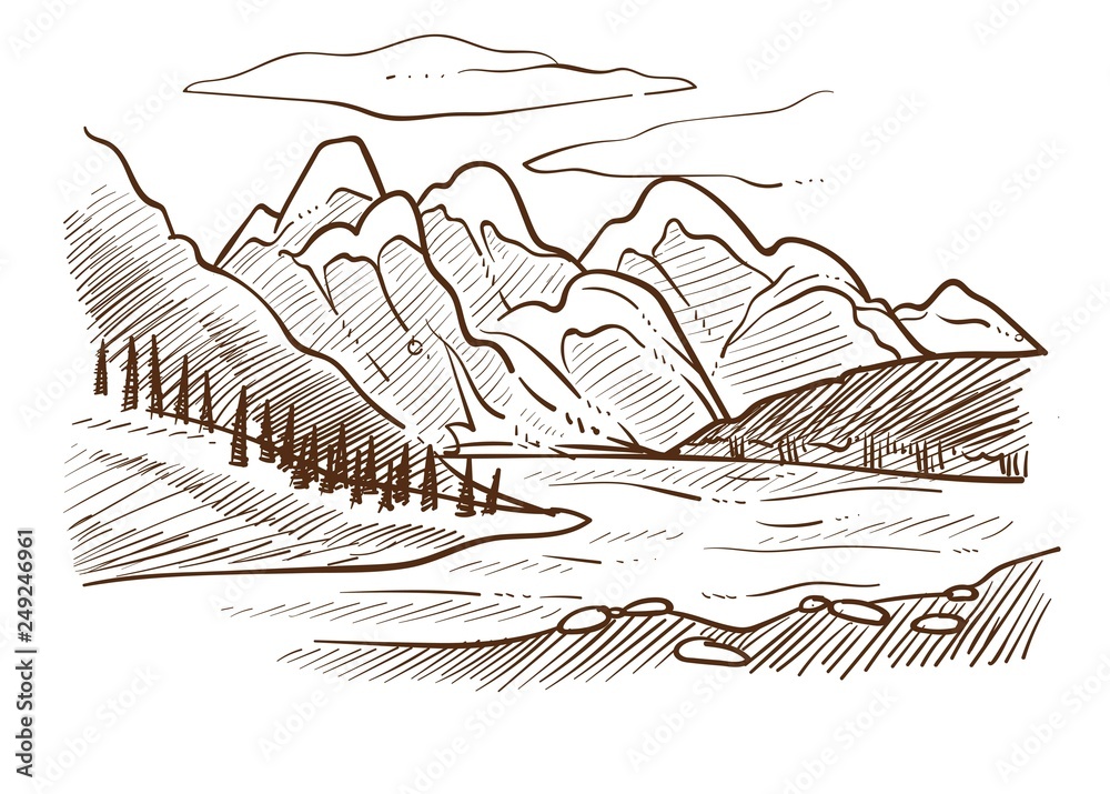 Mountain Valley Drawing