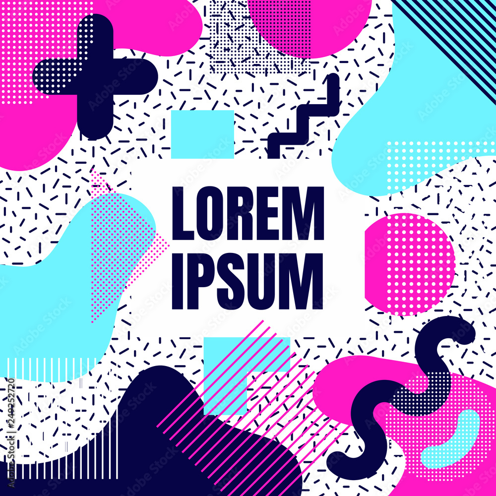 Geometric background with geometric shapes and curves, pattern with ...