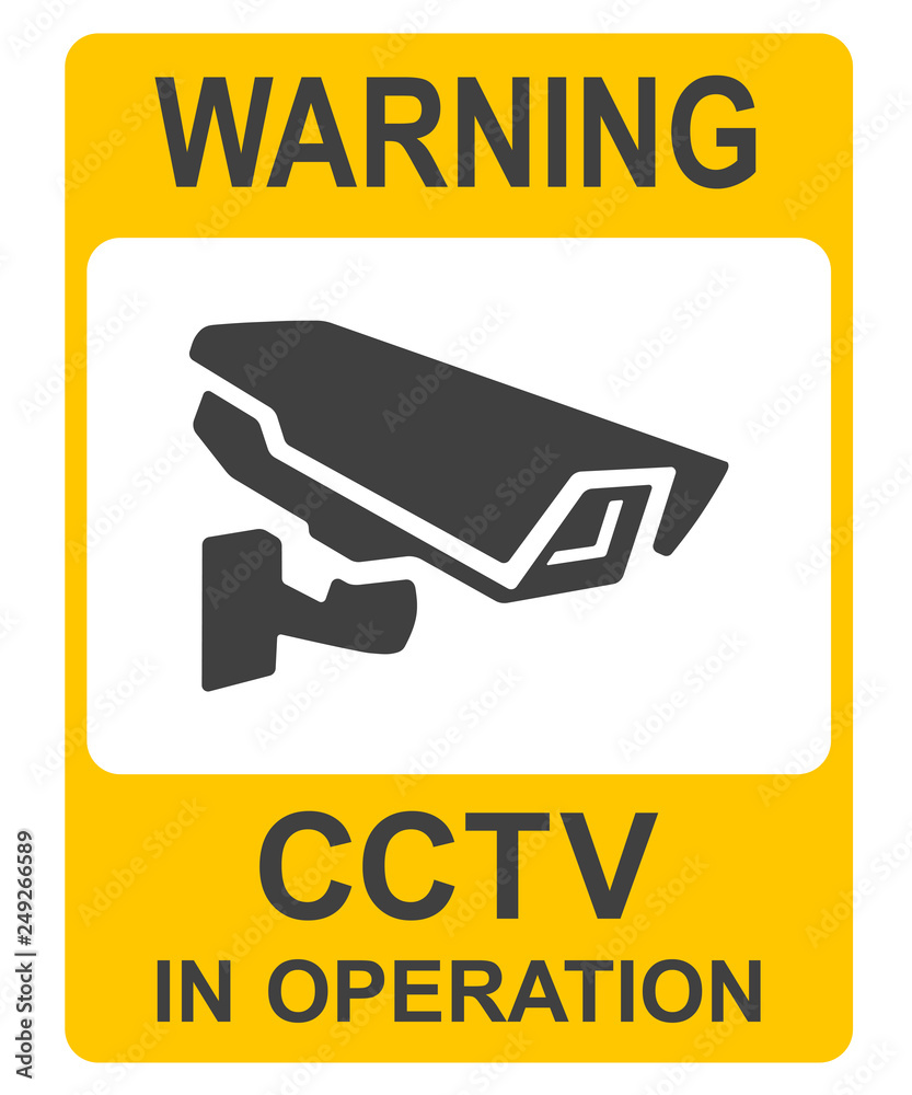 Closed Circuit Television Signs. CCTV vector illustration. Stock Vector ...