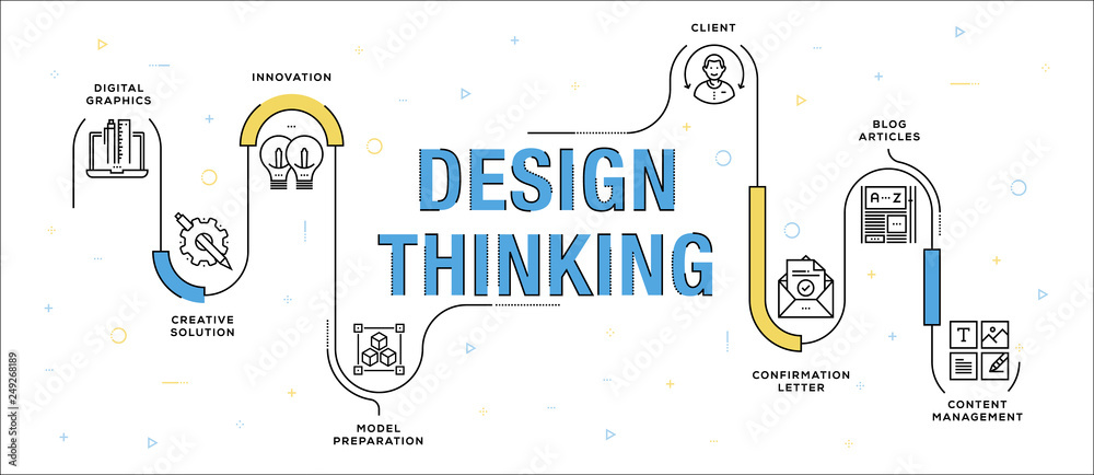 DESIGN THINKING INFOGRAPHIC CONCEPT Stock Vector | Adobe Stock