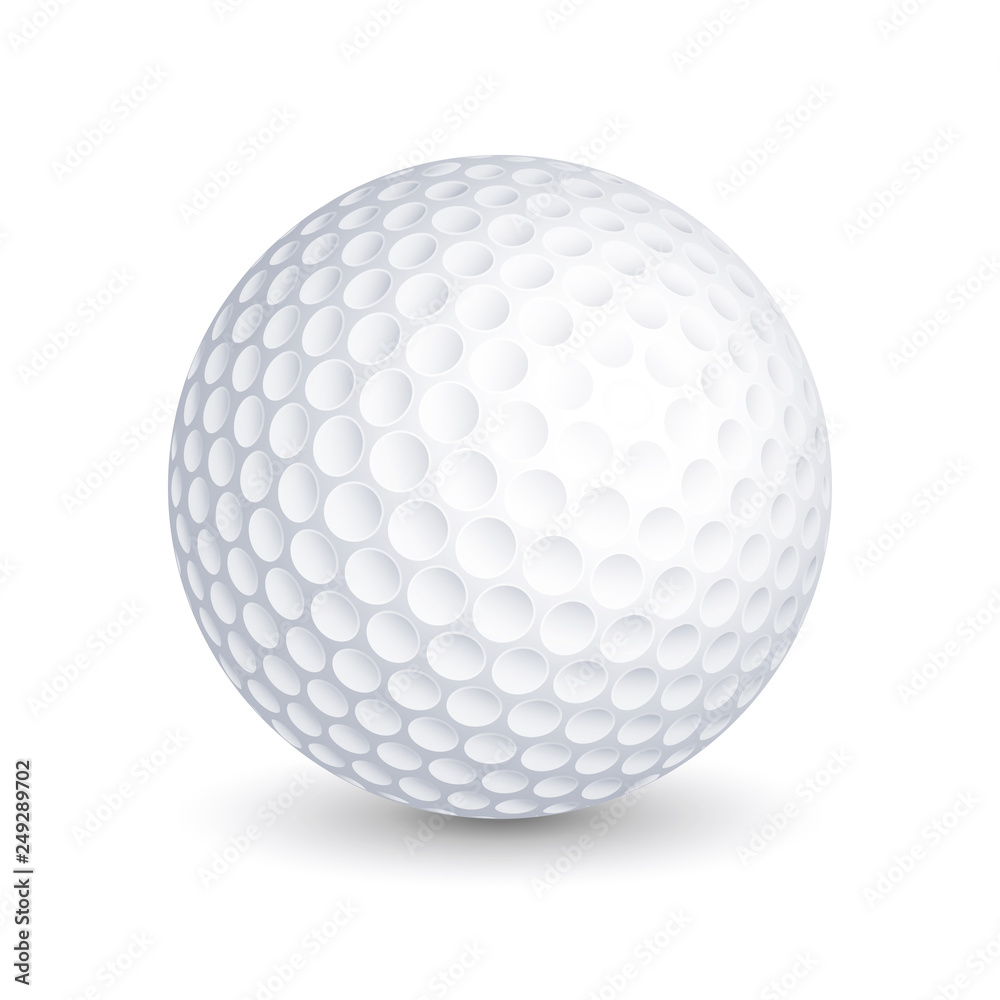 Vector golf ball on white background Stock Vector | Adobe Stock