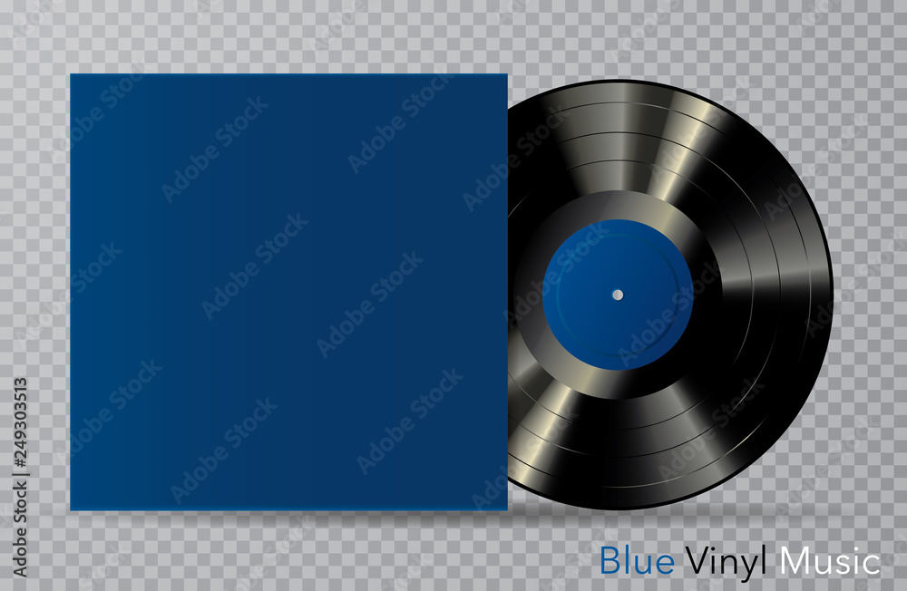 LP blue vinyl music Stock Vector | Adobe Stock