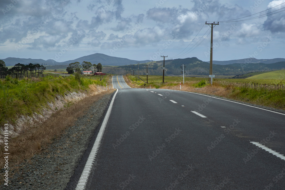 Te Kao Northland New Zealand. Aupouri Peninsula of Northland. Highway 1 ...