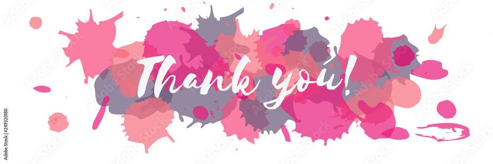 Thank You on watercolor background Stock Vector | Adobe Stock