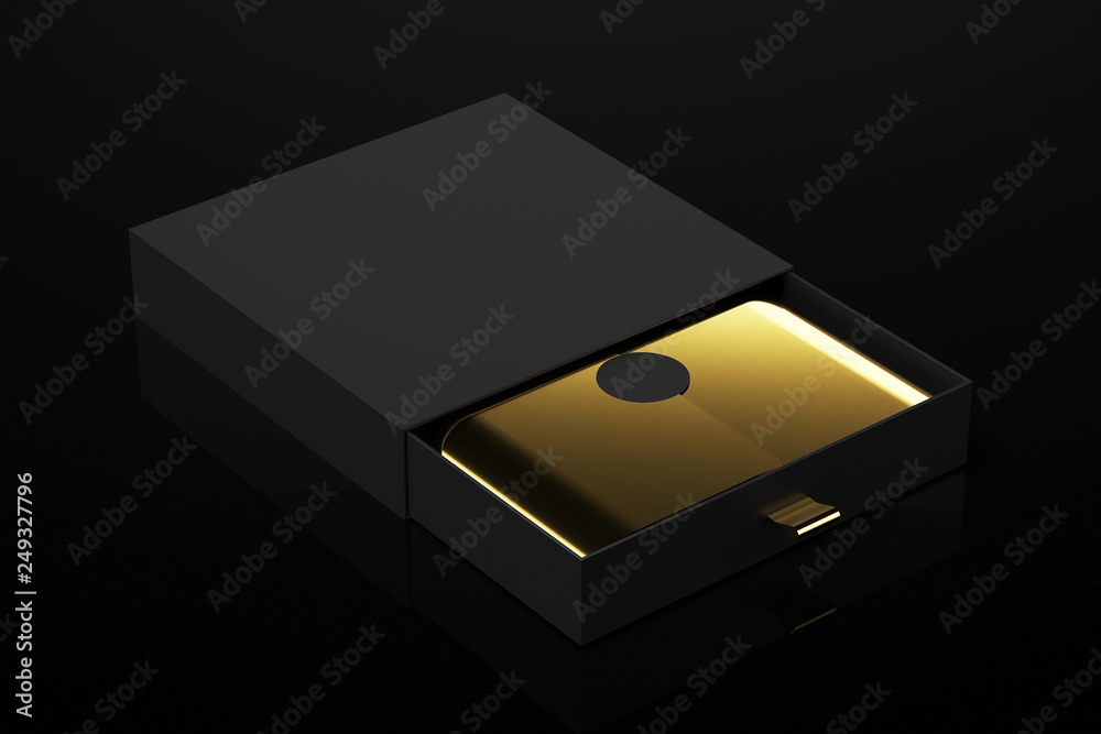 back box with golden details Stock Photo | Adobe Stock