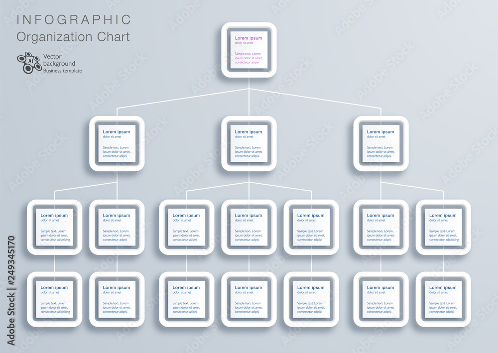 Organization Chart, Vector Graphics, Business Chart Design Stock Vector ...