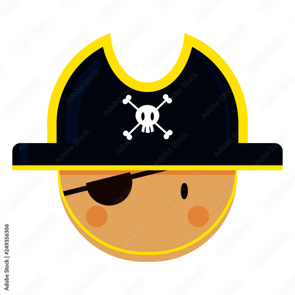 Cartoon Eye Patch Pirate Captain Stock Vector | Adobe Stock